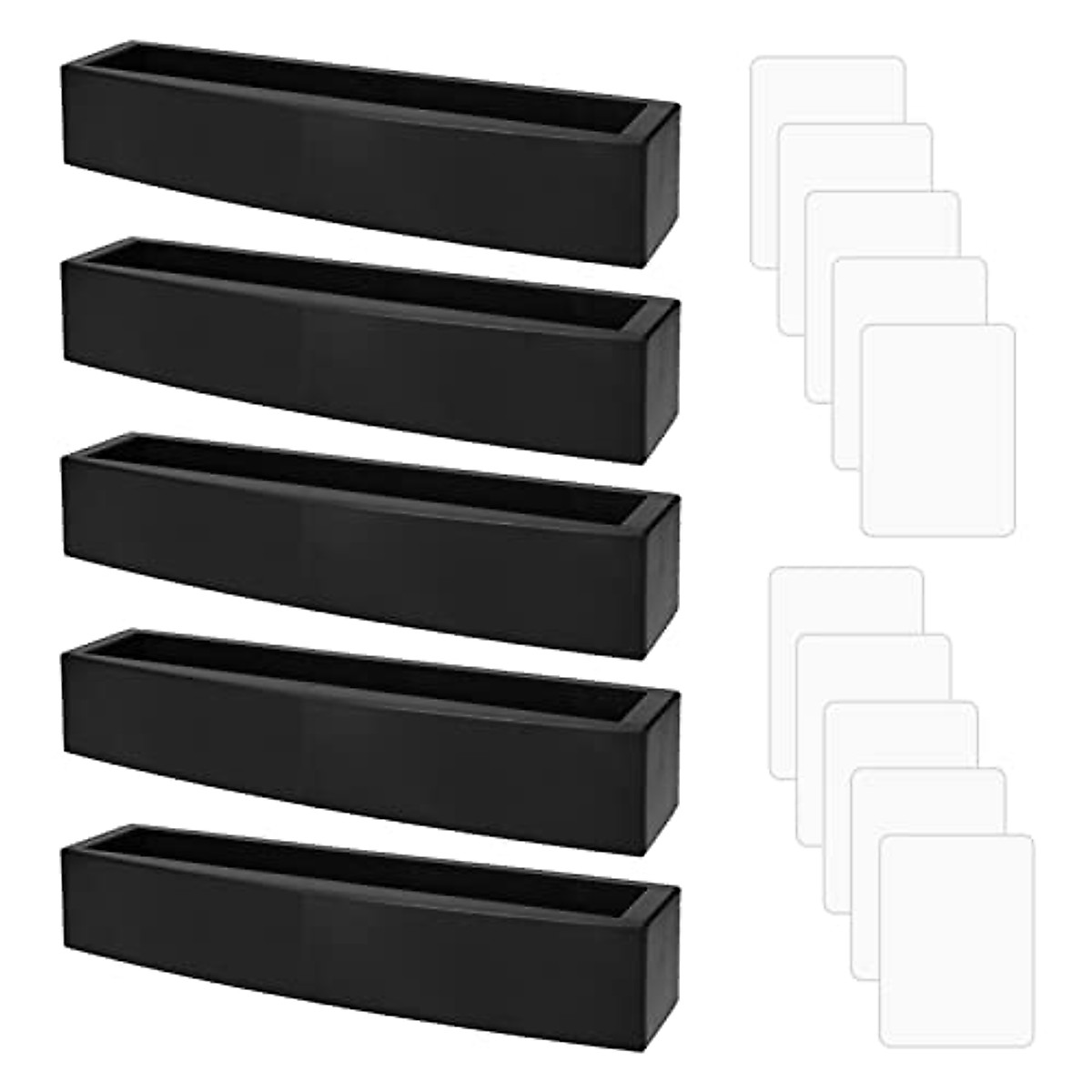 KELEAPEKER 5Pcs Wall Mounted Shoe Rack, Retractable Shoe Holder for Back of Door, Space Saving, Shoe Wall Hanger with Sticky Hanging Strips