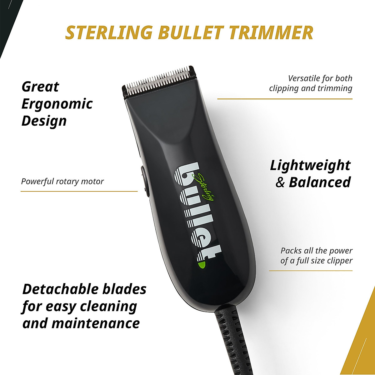 Wahl Professional Sterling 4 Clipper Bullet Trimmer Combo Professional Quality Electric Hair Tools Silver