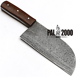 Custom Handmade - Carbon Steel - Cleaver Chopper Edc Knife - Serbian chef knife - Nikos Kitchen Butcher Knives - Knife With sheath - coolina kitchen - Handmade Meat Cleaver Knife 8666