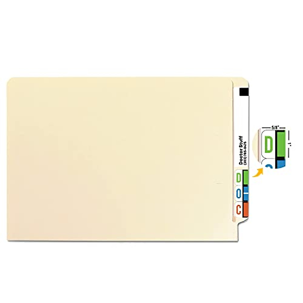 Doctor Stuff - File Folder Labels, Alphabet Letter R, TAB Products - TPAV Series Compatible Alpha Stickers, Brown, 1" x 1-1/4", 500/Roll