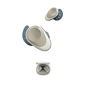 Cleer Goal Sport True Wireless Earbuds with 20 Hour Battery, for Workout and Exercise, Water and Sweat Resistant, Touch Controls, and High Audio Quality and Bass, Stone