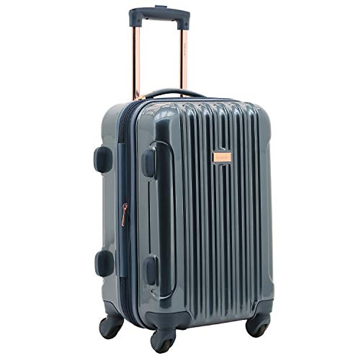 kensie Women's Alma Hardside Spinner Luggage, Expandable, Midnight Blue, Carry-On 20-Inch