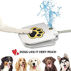 Videosystem Dog Fountain Dog Sprinkler, Outdoor Dog Drinking Water, Step On,Easy Paw Activated Drinking,Fresh Water,Sturdy,Easy to Use,Providing Constant Stream,Y Splitter Included