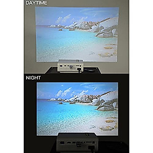 DROOS LED with USB 1080P HD Projector for Home Theater System YG530 Portable Movie Video Player (Size : YG520 White) (Size :(projectors)