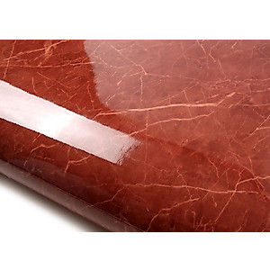 ROSEROSA Peel and Stick PVC Marble Self-Adhesive Wallpaper Covering Counter Top Shelf Liner Saint Laurant (PGF4709-1 : 2.00 Feet X 6.56 Feet )