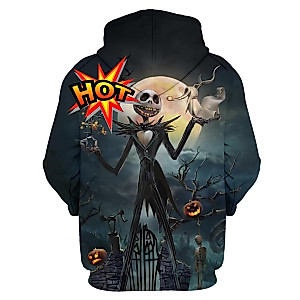 uelbmovn Anime Hoodies for Men/Women Cartoon Novel Sweatshirts 3D Printed Novelty Fashion Pocket Pullover S2 XXL