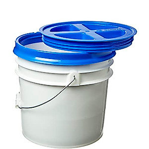 Consolidated Plastics Food Grade Gamma Seal Lids for 3.5, 5, 6 and 7 Gallon Buckets (Combo 6 Pack) BPA Free Reusable Pail Lids, Durable HDPE, Made in USA