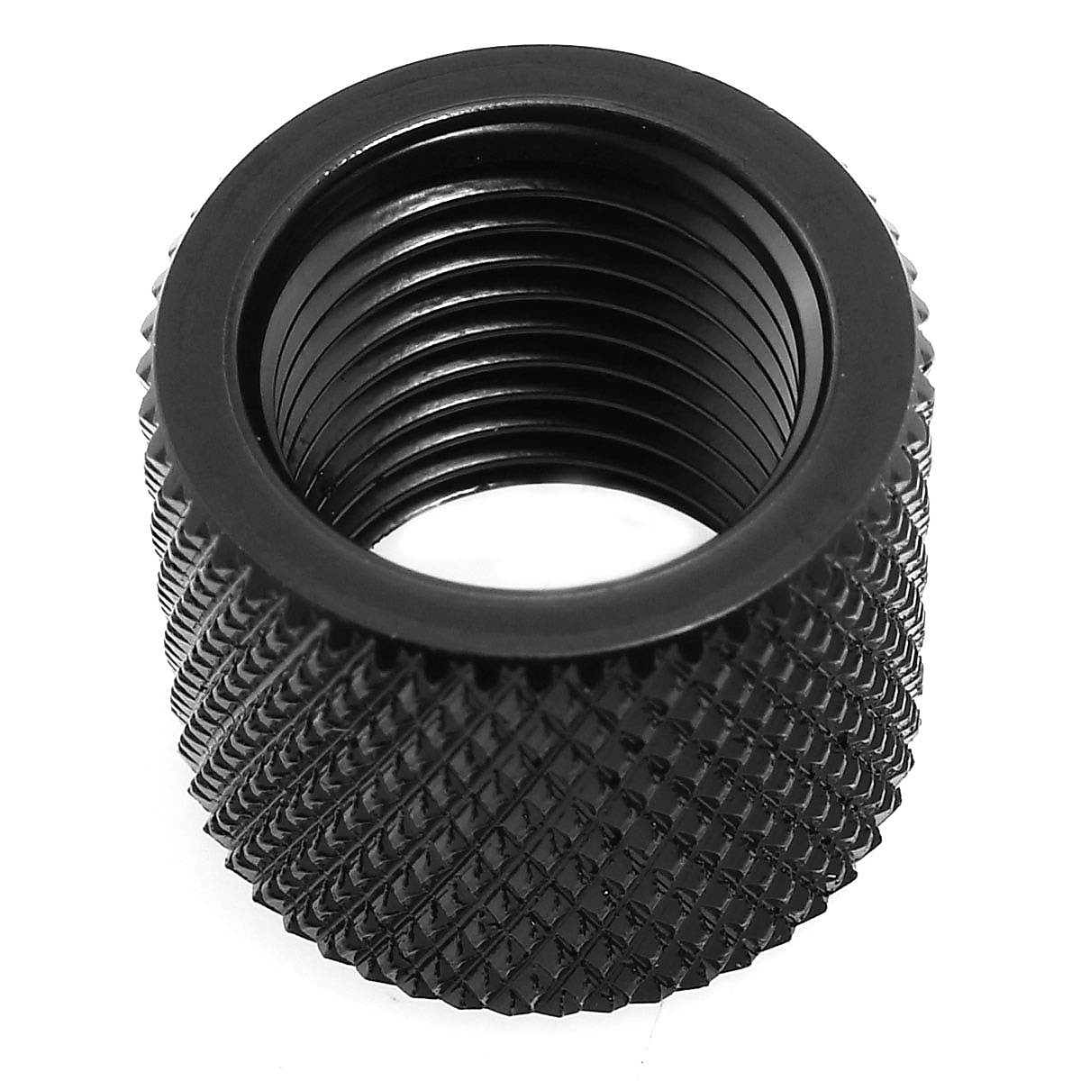 ZRM&E G1/4" Female to G1/4" Female 15mm Fitting Adapter for Computer Water Cooling System Through Joint Straight Joint, Black