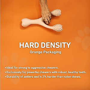 BetterBone - All-Natural, Nylon-Free Dog Chew Toys - Hard Density - Ideal for Strong to Aggressive Chewers - Non-Toxic, Promotes Dental Health, Splinter-Resistant, Sustainably Made