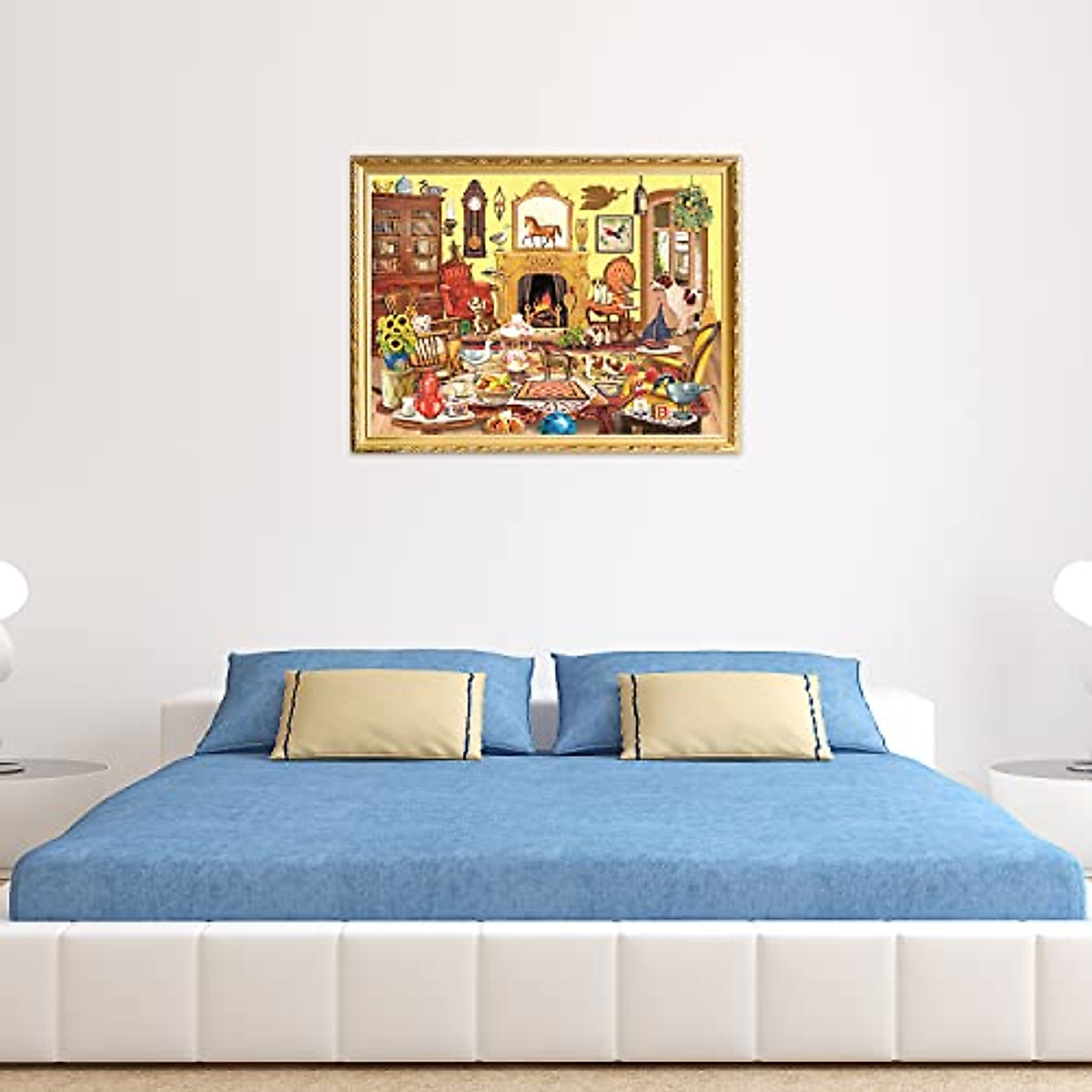 Jigsaw Puzzles 1000 Pieces for Adults Kids,Lazy Living Room Time Puzzles Animal Cartoon Puzzle Modern Home Decor Fum Games Toys Gift