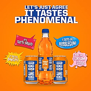 IRN-BRU From AG Barr The Original and Best Sparkling Flavored Soft Drink | A Scottish Favorite | 16.9 Fluid Ounce (Pack of 12)