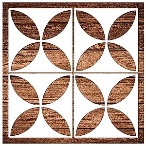 16pcs Reusable Tile Stencils 12/8/6/4 Inch Large Floor Wall Stencils Geometric Modern Paint Template for Painting Floors Concrete Patio Wall Furniture Wood Home Craft Pattern (16 Tile 4)
