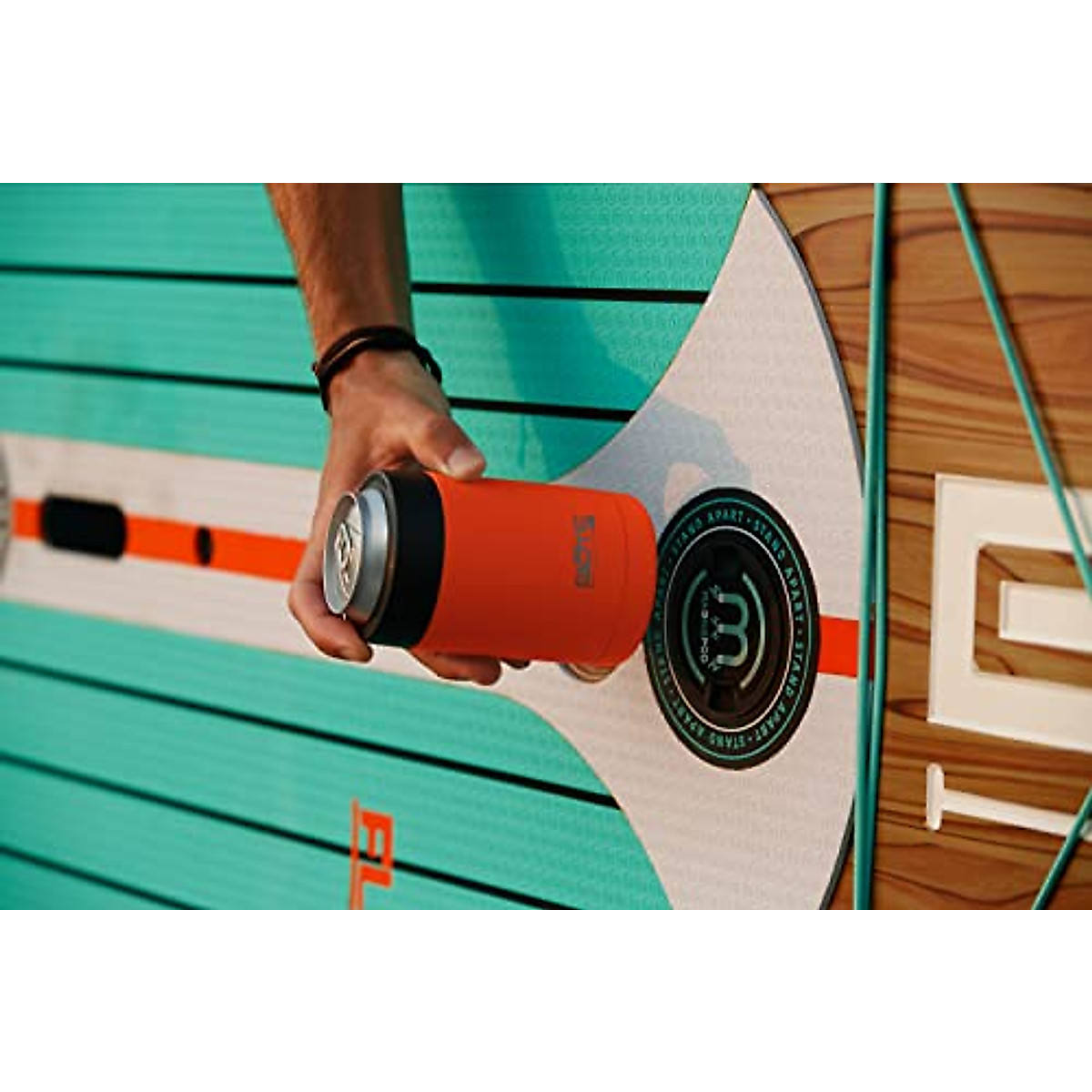 BOTE MagnePod Drinkware MagneKoozie Shorty w/Screw on Ring Keeps Beer & Soda Cold Can Insulator Magnetically attach to Compatible SUPs Kayaks Floats Hangouts 12 oz Multiple Colors