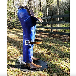 The King's Bay Pair of Cowboy Bar Stools with Jeans and Boots