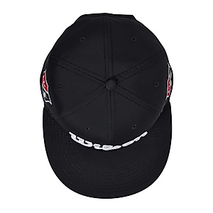 Wilson Mens Men's Tour Flat Brim Hat, Black/White, One Size US