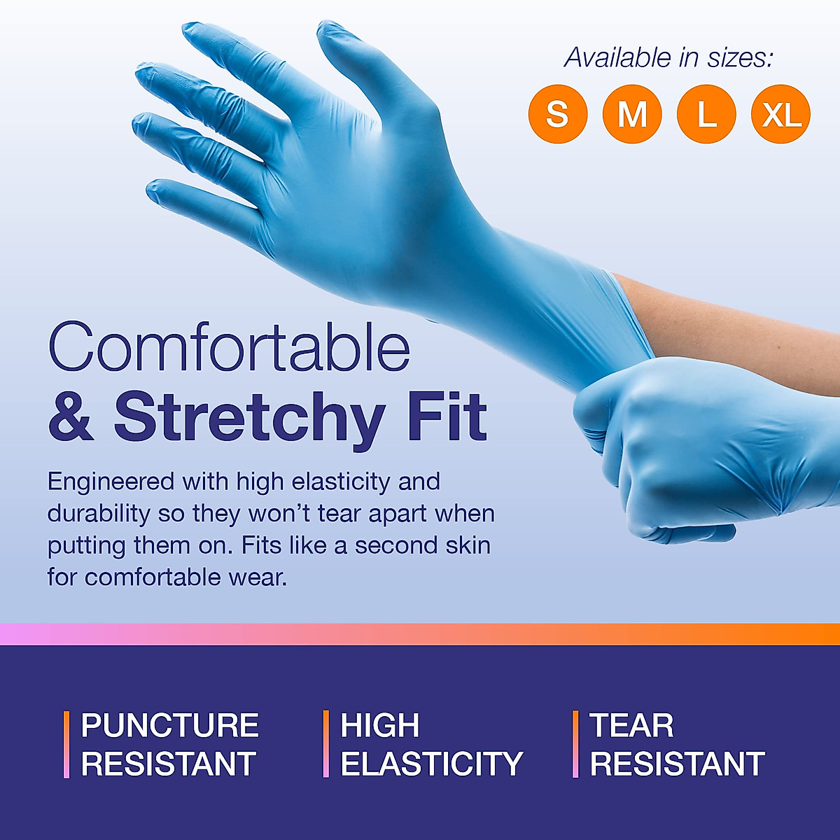 MedRose Medium Nitrile Gloves - 200 Count Disposable Gloves Latex Free - Powder Free Non-Latex Gloves, Medical Exam Glove