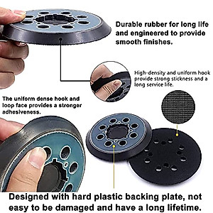 4 Packs Sander Pad for Dewalt DWE64233 & N329079 5" 8 Hole Hook and Loop Replacement Orbital Sander Pad Compatible with DWE6421 6421K DWE6423 6423K DCW210B (4 Screw Holes Sanding Part)