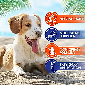 EBPP Dog Sunscreen Sun Skin Protector Spray 8 fl oz - Safe for All Breeds with No Zinc Oxide - Pet Protection and Moisturizer for Skin, Coat, Nose, Ears
