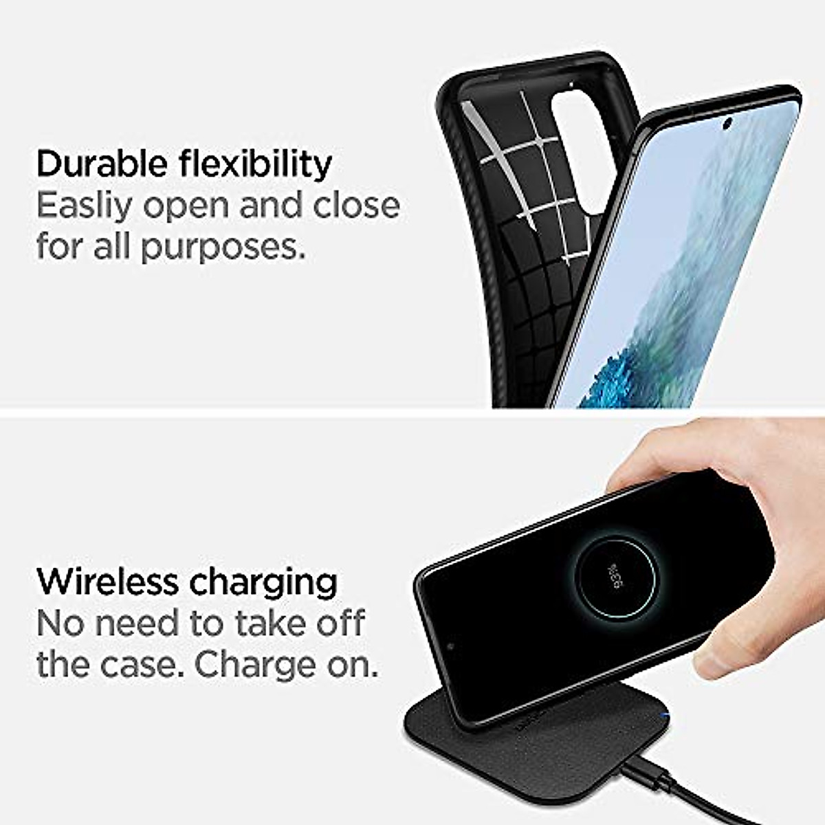 Spigen Liquid Air Armor Designed for Samsung Galaxy S20 Case (2020) - Matte Black