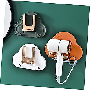 Homoyoyo 1pc Hair Dryer Rack Foldable Garment Rack Blow Dryer Stand Wall Mounted Clothing Rack Hairdryer Storage Rack Floating Dryer Holder Bathroom Hair Dryer Rack Abs Green No Punching