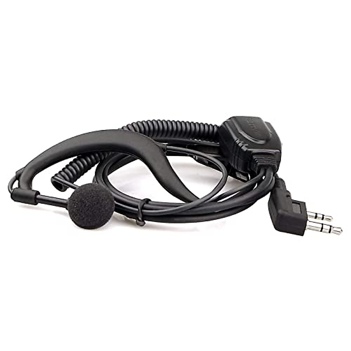 Retevis Soft Earhook Walkie Talkie Earpiece with Mic, Coil Tube, Compatible RT22 RT21 RT68 RT22S H-777S RT15 RB29 Baofeng UV-5R Two Way Radio, G-Type Two Way Radio Earpiece 2 Pin(1 Pack)