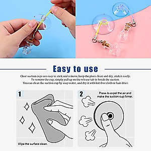 Glarks 80Pcs 25mm 30mm 35mm 40mm 45mm Suction Cups Set, 5 Size Rubber Anti-Collision Sucker Pads with Holes Without Hooks for Home Kitchen Bathroom Houseware Hanging Items