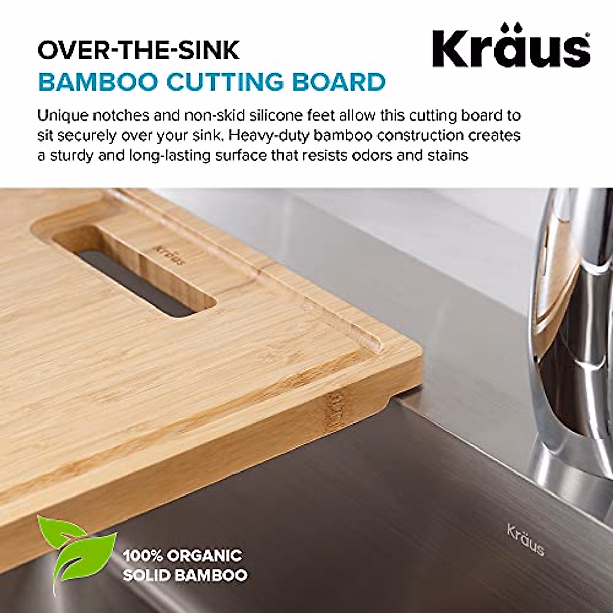 Kraus KCB-101BB Kore Cutting Board, 17" x 12 1/2"