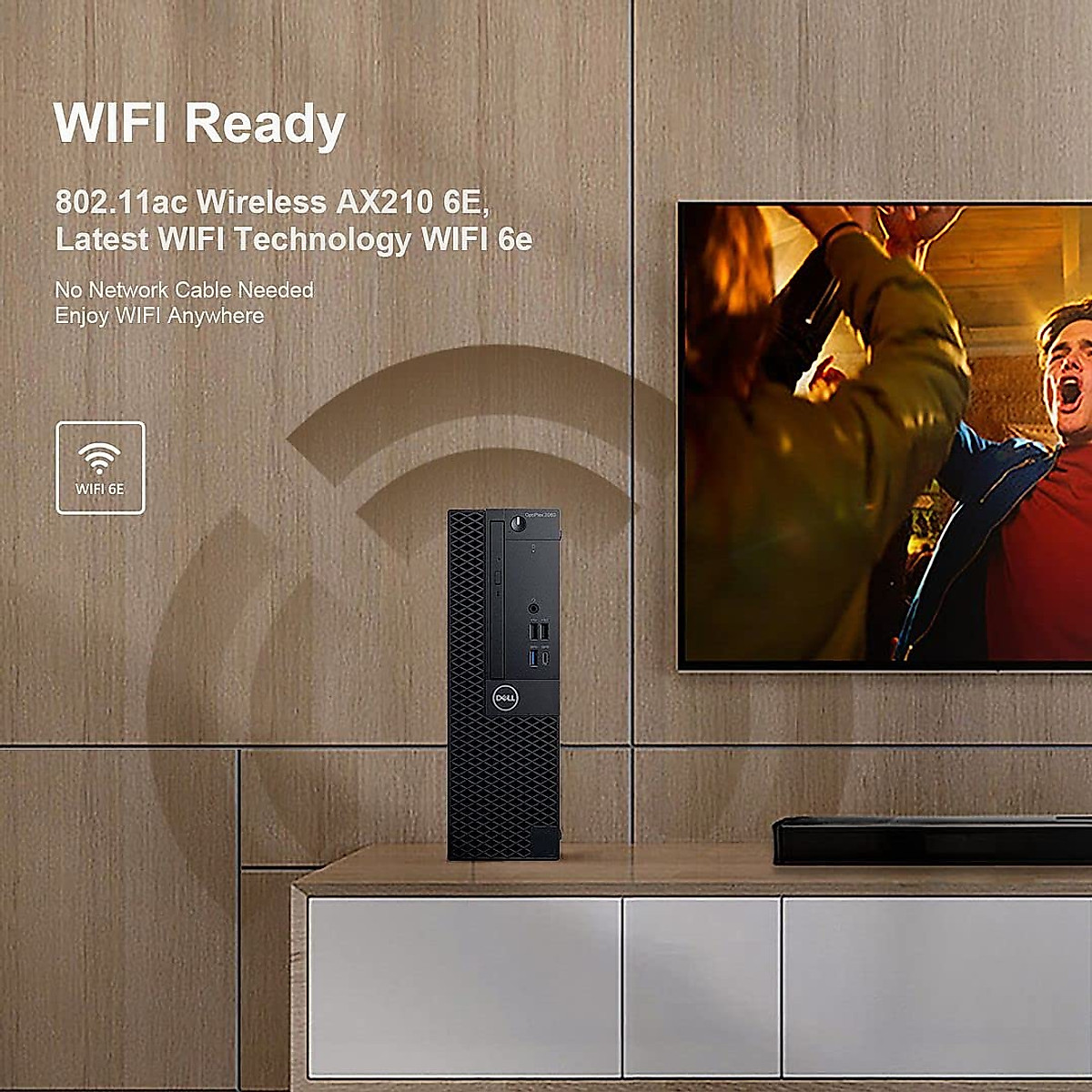 Dell OptiPlex 3060 Desktop Computers Windows 11 Pro Hexa Core i7-8700 Up to 4.60GHz32GB DDR4 1TB M.2 NVMe SSD1TB HDDAX210 Built-in WiFi 6E Small Form Factor PC(Renewed) Black (OptiPlex 3060 SFF)