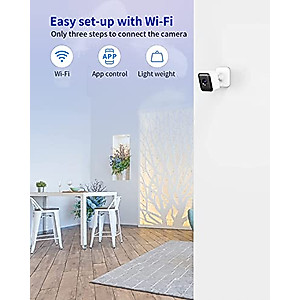 Indoor Security Cam 1080P HD Wi-Fi Smart Home Camera with Night Vision, 2-Way Audio, Motion Detection, Compatible with Alexa & Google Home Hub, Baby/Pet/Elderly