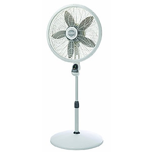 Lasko 18-Inch Remote Elegance and Performance Pedestal Floor Fan, 18 Inch, White 1850