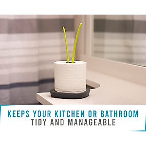 Comfify “Sprout” Decorative Paper Towel Holder or Toilet Paper Holder Vertical Countertop Paper Towel Stand or Toilet Roll Stand - Sturdy No-Slip Base - 11.75” x 6”