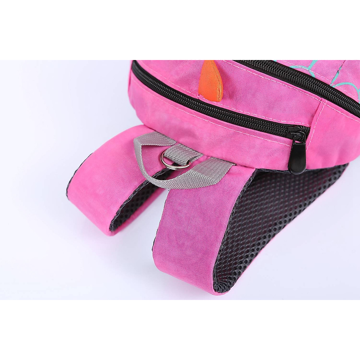 ZHUANNIAN Kids Toddlers Dinosaur Backpack with Safety Leash for Boys Girls(Hot Pink)