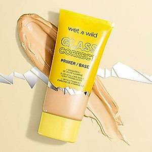 wet n wild Prime Focus Glass Skin Correct Primer, Bright Crystal Finish, Yellow