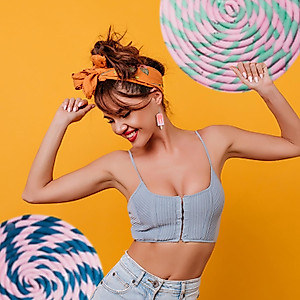 GIFIKOI 30 Pairs Weird Cute Funny Earrings Gummy Bear Duck Mushroom Flowers Drop Dangle Earrings for Women Aesthetic Earrings Food Animal Earrings Bulk