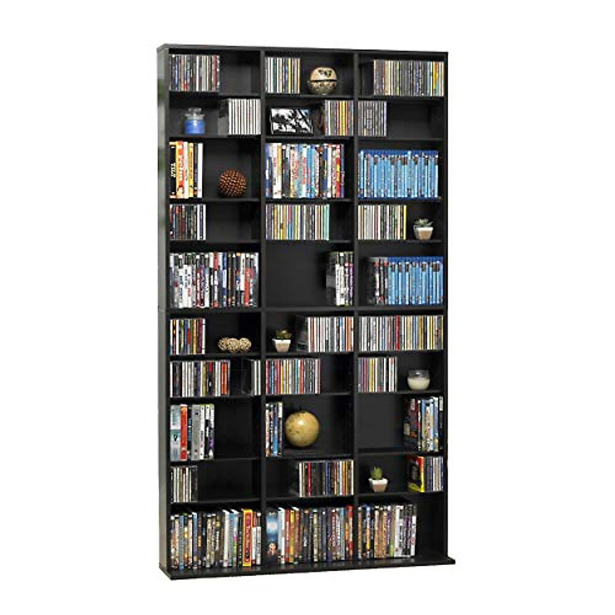 Atlantic Oskar 1080 Media Storage Cabinet – Protects & Organizes Prized Music, Movie, Video Games or Memorabilia Collections, PN 38435714 in Espresso