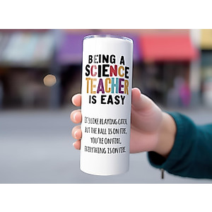 Casitika Science Teacher Appreciation Gifts. 20 Oz Skinny Tumbler For Teachers. End Of Year Teacher Gifts For Women. Gift Idea For Birthday Or As A Thank You. (Science)