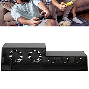 for PS4 Cooling Fan, USB External Cooler 5 Fan Temperature Control for Gaming Console, with 2 Working Modes and 3 Different Cooling Modes