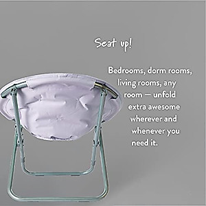 Urban Shop Micromink Foldable Saucer Chair, Lavender
