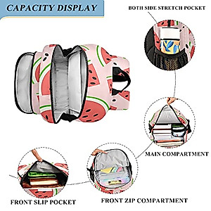 ALAZA Stylish Pink Watermelon Casual Daypacks Outdoor Backpack