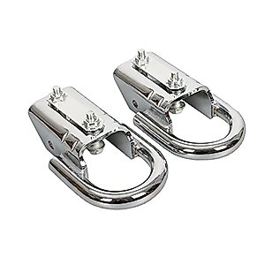 RXIOVILAE Compatible with 2009-2018 Crew Cab 2009-2018 Extended Cab 2009-2018 Cab Thru 17 Chrome Tow Hooks Pair w/Hardware