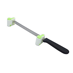 2PCS DIY Cake Slicer , Stratification Auxiliary , Bread Slice , Toast Cut, 5 Layers Leveler Slicer , Kitchen Fixator Tool (2, Green)