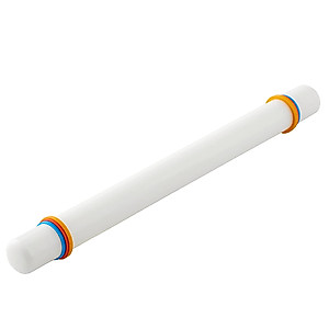 Wilton Large Fondant Rolling Pin with Guide Rings - Fondant Roller Ideal for Rolling Large Amounts of Fondant on Tiered Cakes, 20-Inch