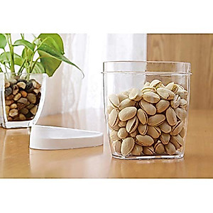 5Pcs Food Storage Box Clear Container Set with Pour Lids Kitchen Food Sealed Snacks Dried Fruit Grains Tank Storage Cereal Box Cereal Grains Storage Tank Kitchen Sorting Food Organizer Container