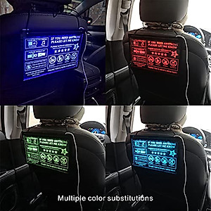 HEBANG LED acrylic USB Car Taxi Driver Tips Sign Car Taxi Driver 5 Stars Tipping Appreciated No smoking Wear a mask Tips HB-01