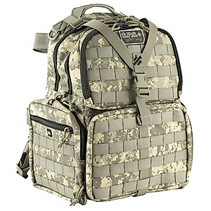 G. Outdoor Products G.P.S. Tactical Range Backpack | Fall Digital | 3 Handguns Capacity | MOLLE Webbing | Durable Waterproof Stain-Resistant Shooting Tactical Gear