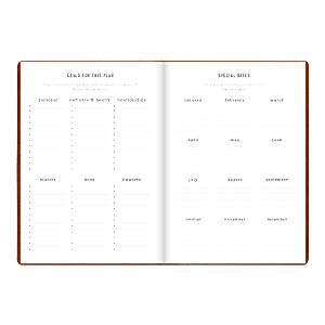 Letts Oslo Weekly/Monthly Planner, 12 Months, January to December, 2024, Sewn Binding, A5 Size, 8.25" x 5.875", Multilingual, Tan (C082334-24)