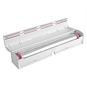 Food Wrap Cutter, Home Plastic Food Wrap Dispenser Cutter Foil and Cling Film Cutter Kitchen Storage Accessories