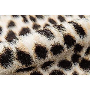 Huichenxing2021FURSTORE Faux Cheetah Area Rug Animals Printed Hide Mats Leopard Faux Hide Area Rug 5.2ft x 6.5ft/ 63 x 78.7inch / 160 x 200cm
