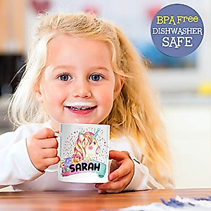 Colorful Kids Unicorn Cup, Customized with Child's Name, Lightweight Unbreakable Cup, Microwave and Dishwasher Safe, BPA Free