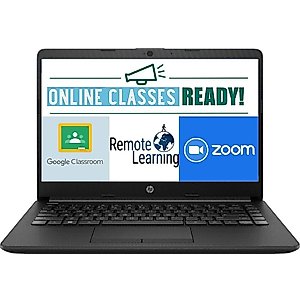 HP 2020 14 inch Home and Business Micro-Edge WLED Backlit Laptop Computer AMD Athlon Silver 3050U 3.2GHz 4GB DDR4 RAM 128GB M.2 SSD Bluetooth HDMI Webcam RJ-45 Windows 10 Home S Free Aloha Bundle